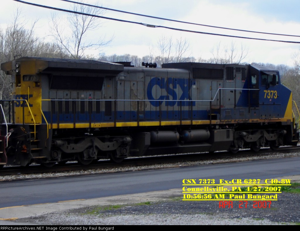 CSX 7373 Ex- CR 6227 C40-8W April 27, 2007